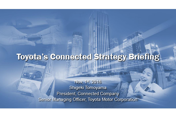 Press Conference of Toyota's Connected Strategy | Toyota Motor ...