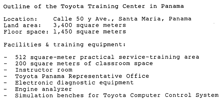 TOYOTA OPENS TRAINING CENTER IN PANAMA | Toyota Motor Corporation ...
